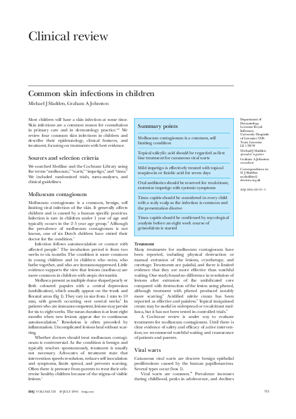(PDF) Common skin infections in children