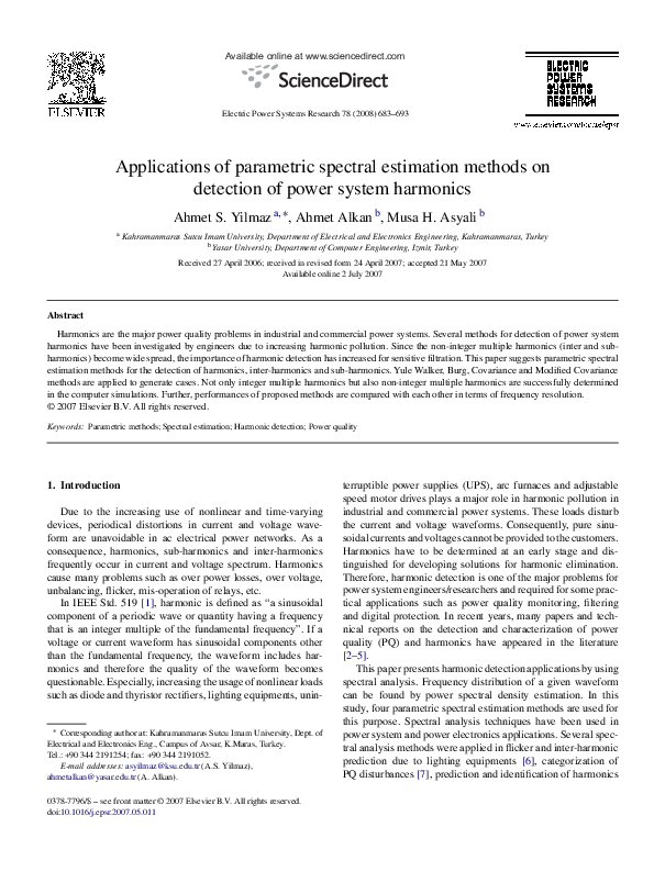 estimation spectrale non paramétrique