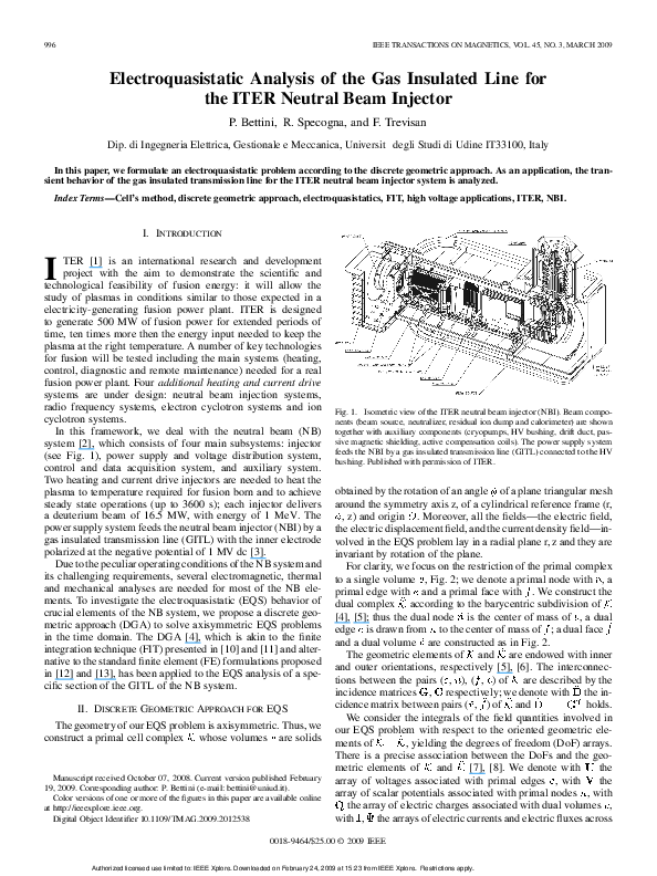 (PDF) Electroquasistatic Analysis of the Gas Insulated Line for the ...