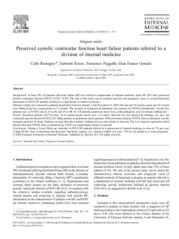 (PDF) Preserved systolic ventricular function heart failure patients ...