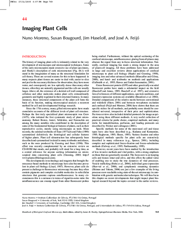 (PDF) Imaging Plant Cells