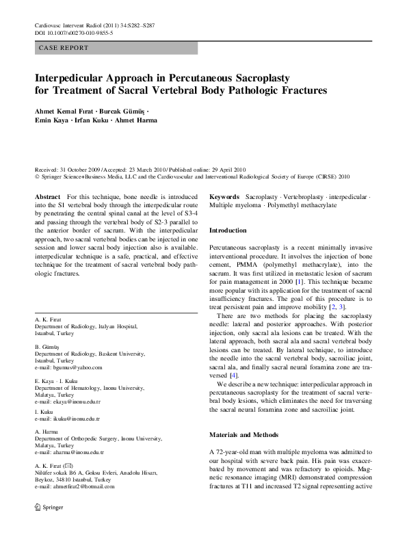 (PDF) Interpedicular Approach in Percutaneous Sacroplasty for Treatment ...