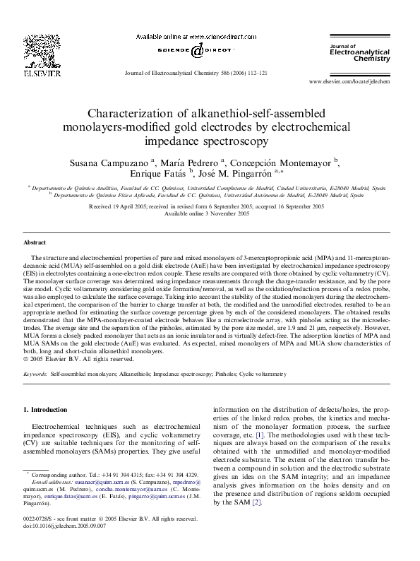 (PDF) Characterization of alkanethiol-self-assembled monolayers ...