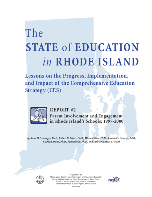 (PDF) The STATE of EDUCATION in RHODE ISLAND