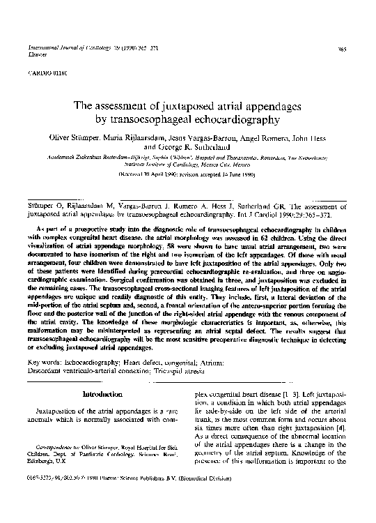 (PDF) The assessment of juxtaposed atrial appendages by ...