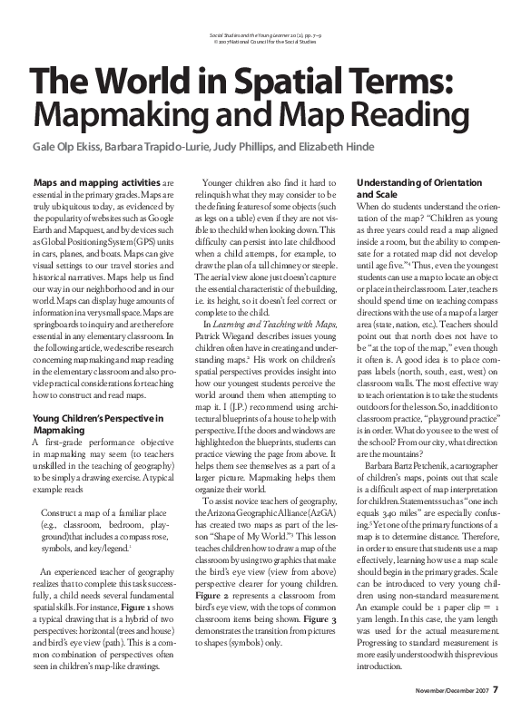 The World in Spatial Terms: Mapmaking and Map Reading