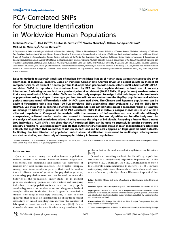 (PDF) PCA-Correlated SNPs for Structure Identification in Worldwide ...