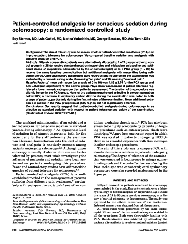 (PDF) Patient-controlled analgesia for conscious sedation during ...