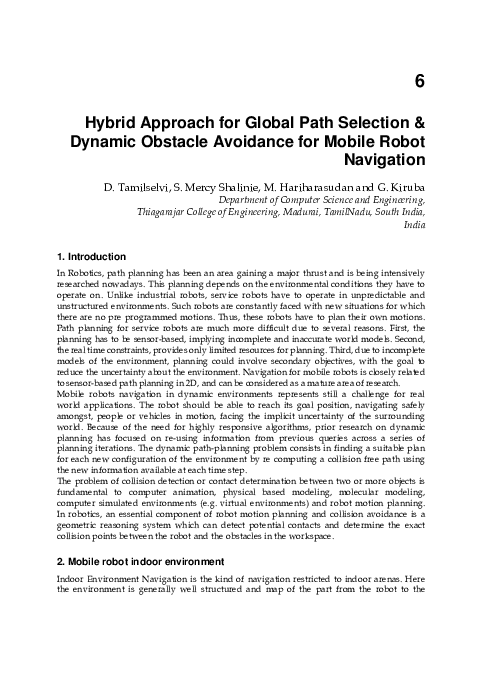 (PDF) Hybrid Approach for Global Path Selection & Dynamic Obstacle Avoidance for Mobile Robot ...