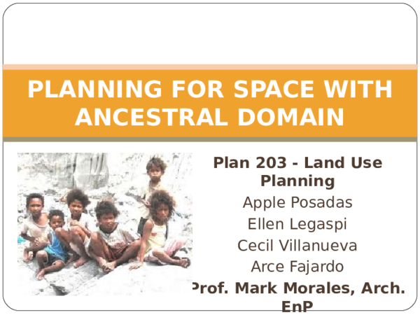 (PPT) PLANNING FOR SPACES WITH ANCESTRAL DOMAIN
