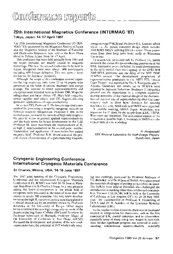(PDF) Cryogenic Engineering Conference International Cryogenic Materials Conference