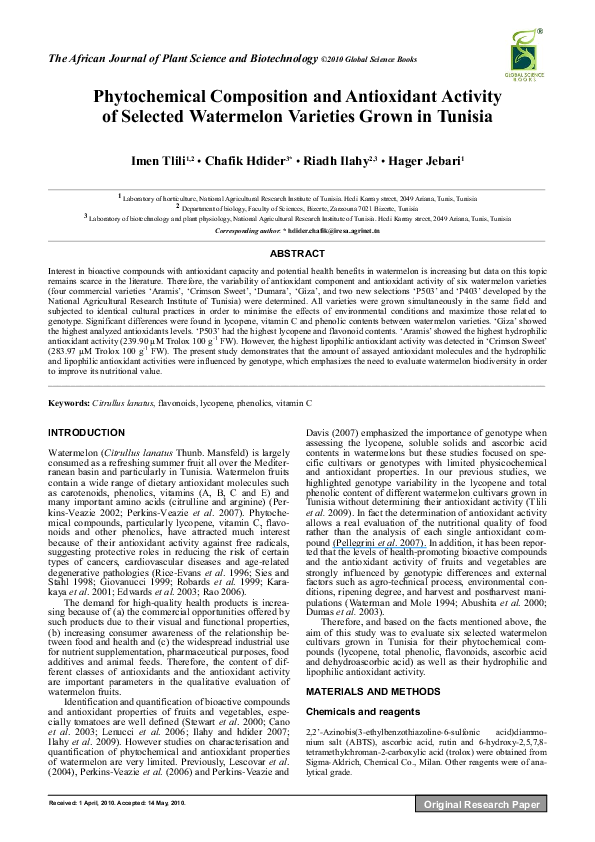 (PDF) Phytochemical Composition and Antioxidant Activity of Laurus nobilis L. Leaf Infusion