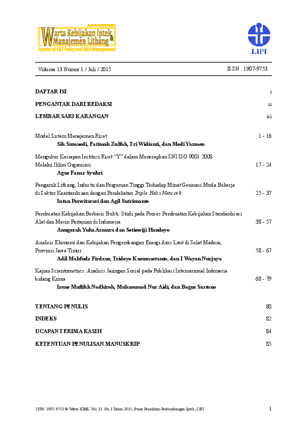 Model Sistem Manajemen Riset