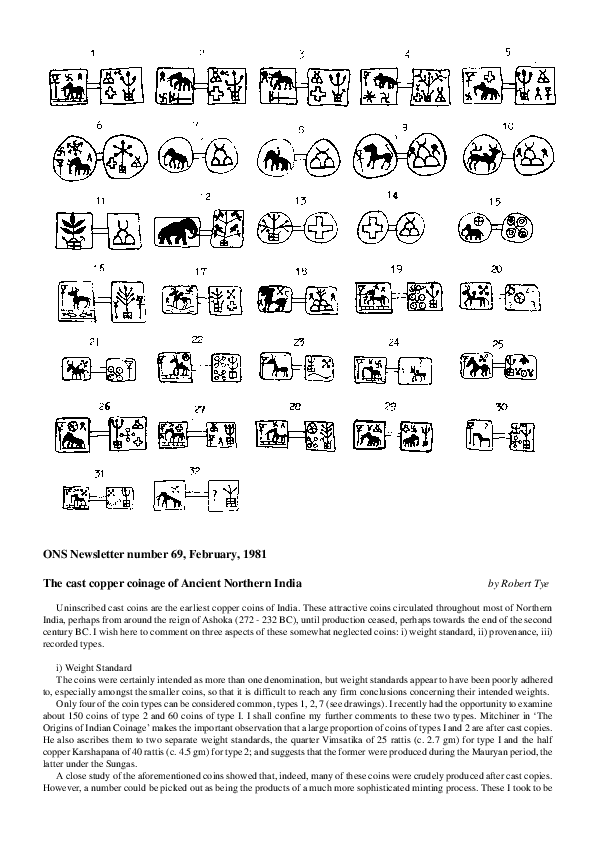 (PDF) The cast copper coinage of Ancient Northern India