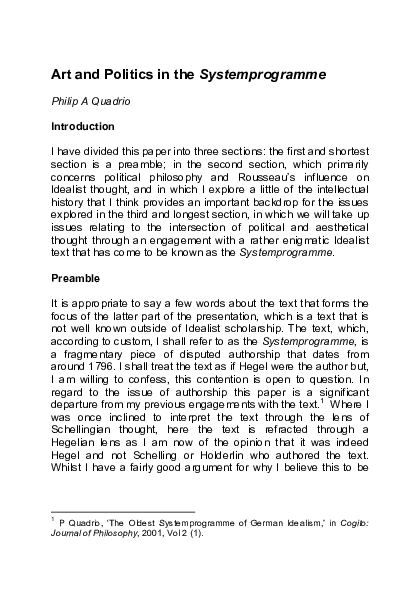 (PDF) Art and Politics in the Systemprogramme