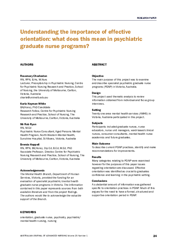 (PDF) Understanding the importance of effective orientation: what does ...