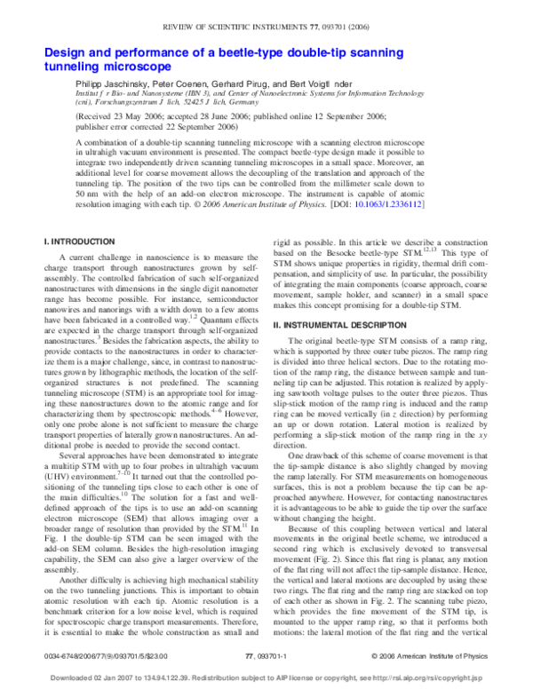 (PDF) Design and performance of a beetle-type double-tip scanning ...