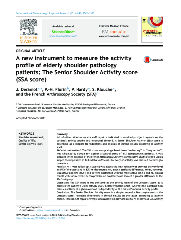(PDF) A new instrument to measure the activity profile of elderly ...