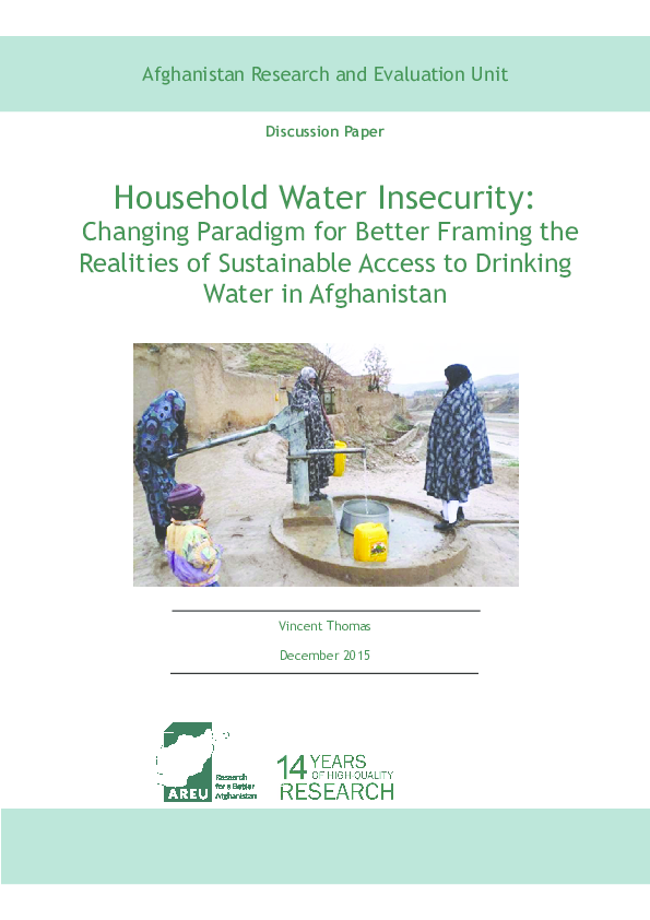 (PDF) Household Water Insecurity: Changing Paradigm for Better Framing ...