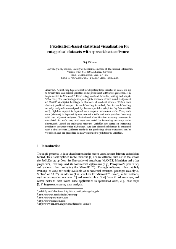 (PDF) Pixelisation-Based Statistical Visualisation for Categorical ...