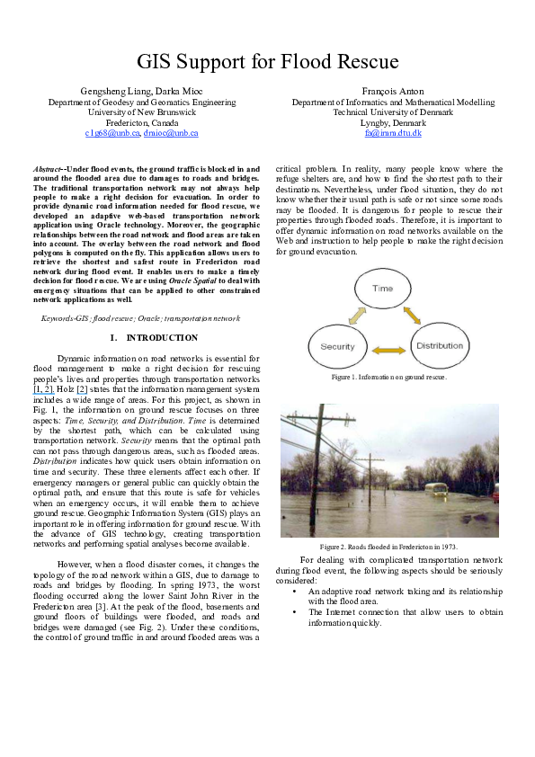 (PDF) GIS support for flood rescue (PDF) GIS support for flood rescue