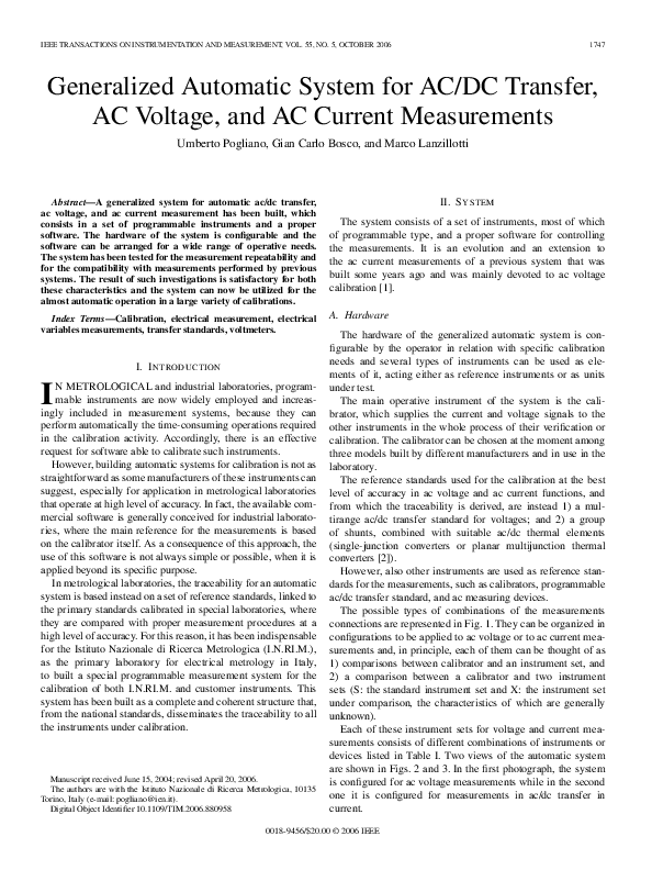 (PDF) Generalized Automatic System for AC/DC Transfer, AC Voltage, and ...