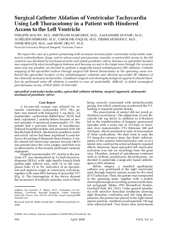 (PDF) Isolated left atrial posterior wall tachycardia | Maria Kohari - Academia.edu