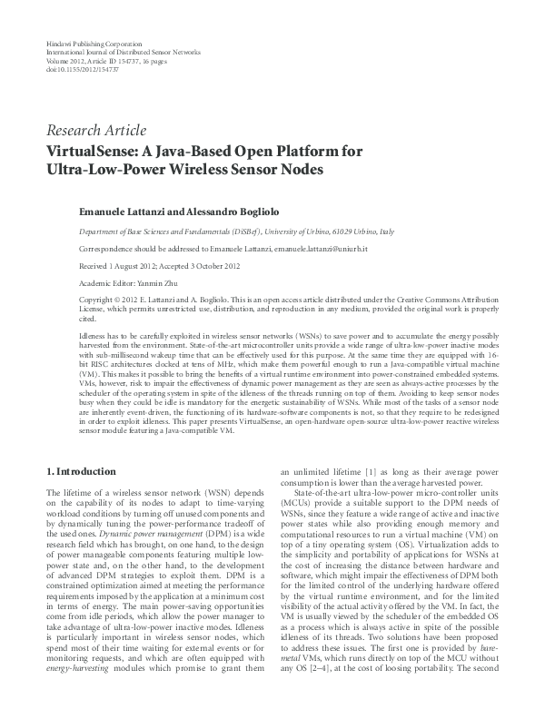 Pdf Virtualsense A Java Based Open Platform For Ultra Low Power Wireless Sensor Nodes
