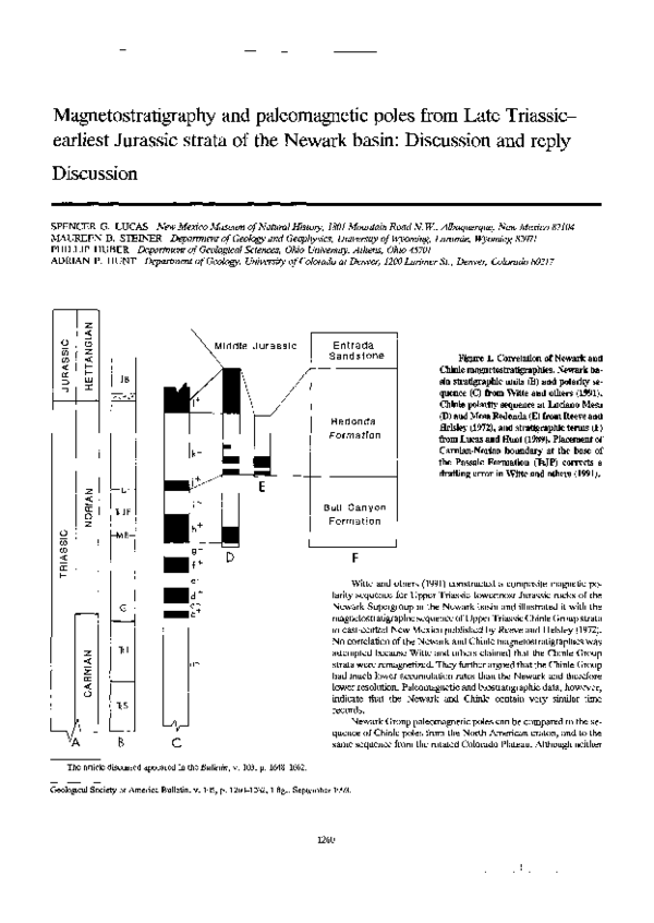 (PDF) Magnetostratigraphy and paleomagnetic poles from Late Triassic-earliest Jurassic strata of ...