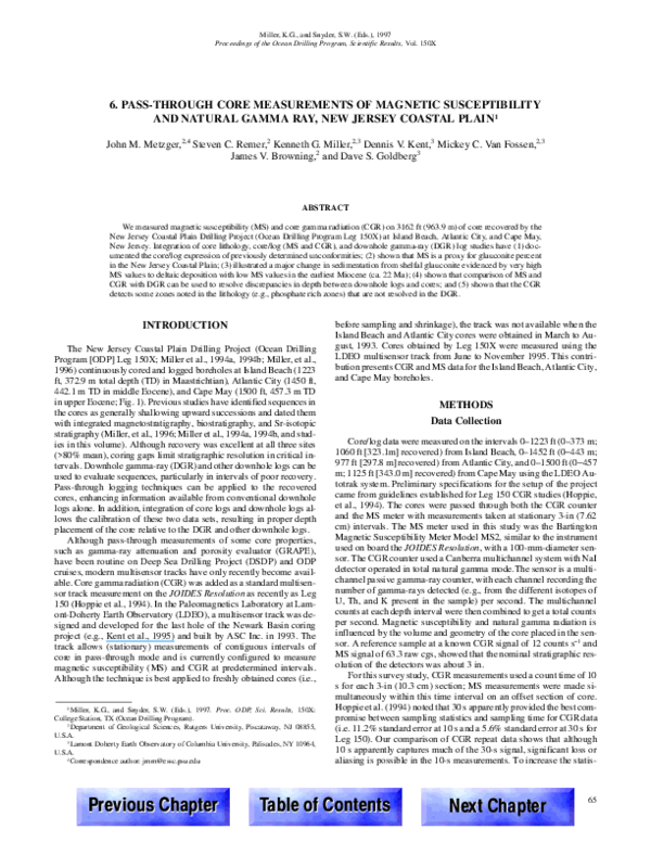 (PDF) Pass-through core measurements of magnetic susceptibility and ...