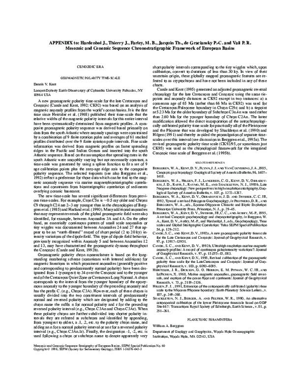 (PDF) Cenozoic Era: Geomagnetic polarity time-scale