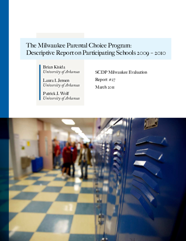 (PDF) Milwaukee Parental Choice Program: Descriptive Report on ...