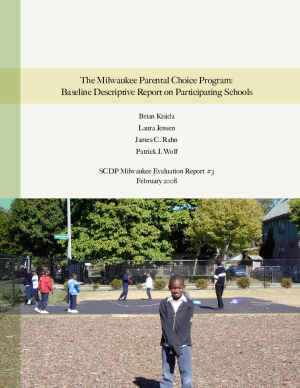 (PDF) The Milwaukee Parental Choice Program: Baseline Descriptive ...
