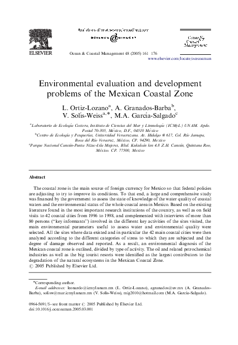 (PDF) Environmental evaluation and development problems of the Mexican ...