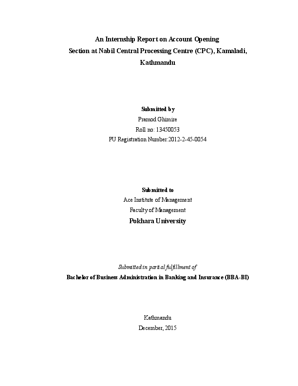 (DOC) Internship Report