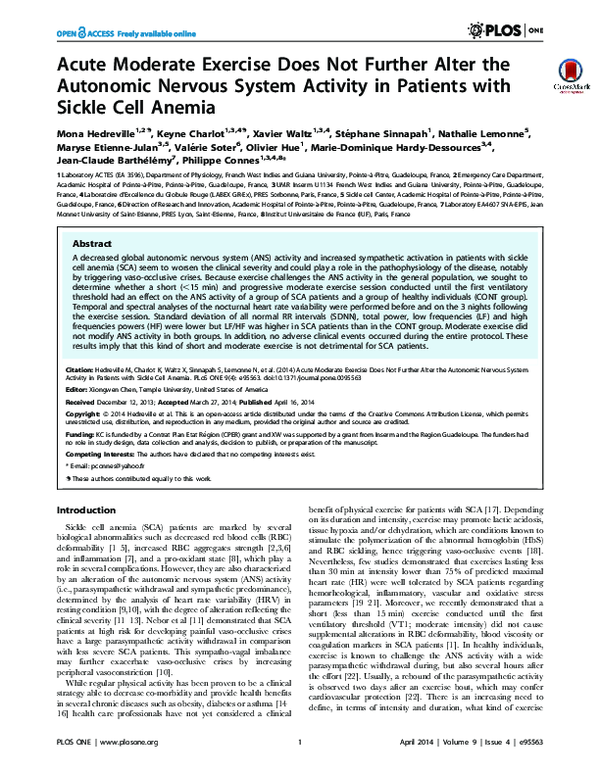 (PDF) Acute Moderate Exercise Does Not Further Alter the Autonomic ...