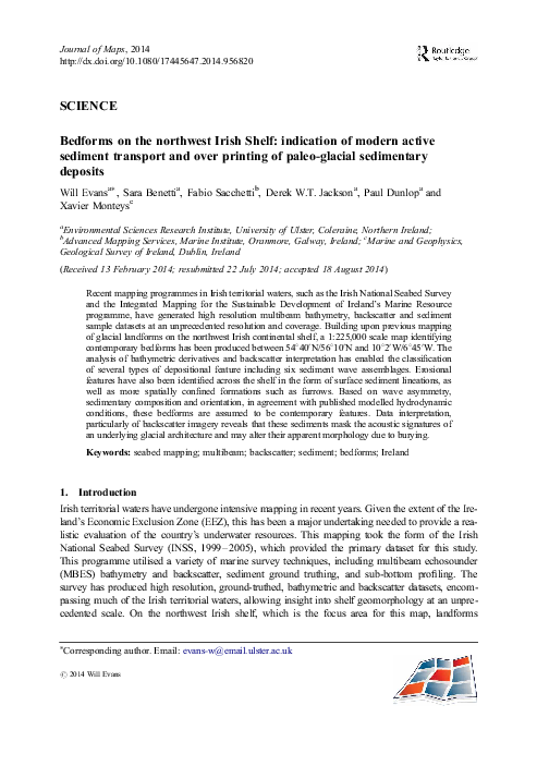 (PDF) Bedforms on the northwest Irish Shelf: indication of modern ...