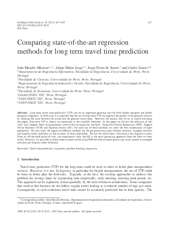 (PDF) Comparing state-of-the-art regression methods for long term ...