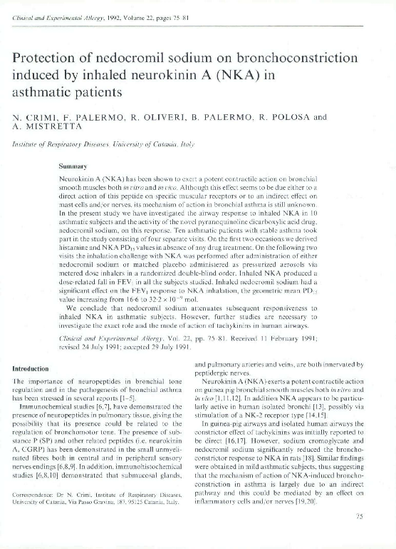 (PDF) Protection of nedocromil sodium on bronchoconstriction induced by ...
