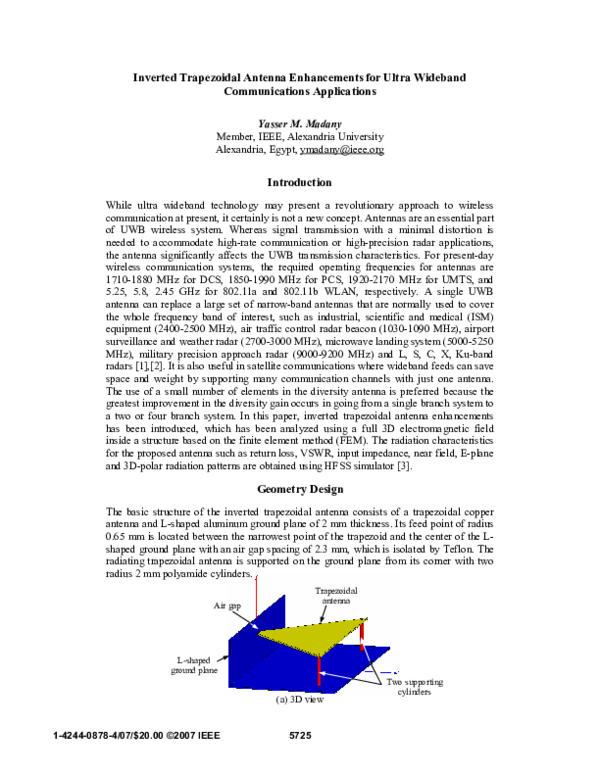 (PDF) Inverted trapezoidal antenna enhancements for ultra Wideband ...