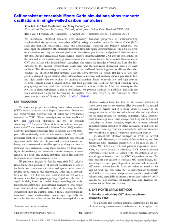 (PDF) Self-consistent ensemble Monte Carlo simulations show terahertz oscillations in single ...
