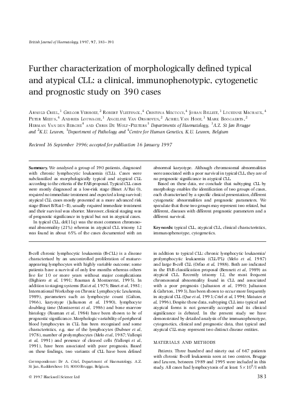 (PDF) Further characterization of morphologically defined typical and ...