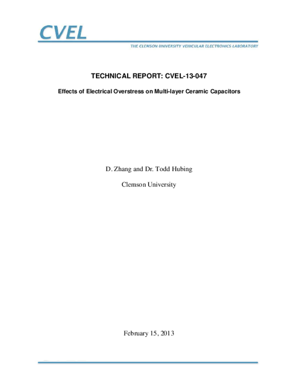 (PDF) Effects of Electrical Overstress on Multi-layer Ceramic Capacitors
