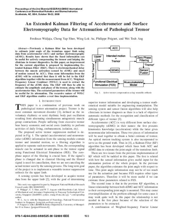 (PDF) An Extended Kalman filtering of accelerometer and surface ...