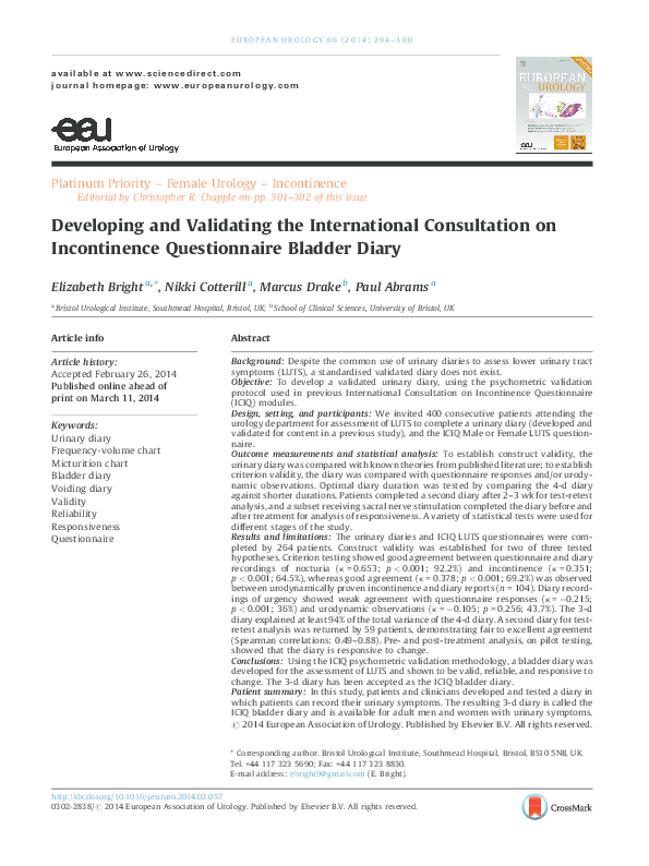 (PDF) Developing and Validating the International Consultation on ...