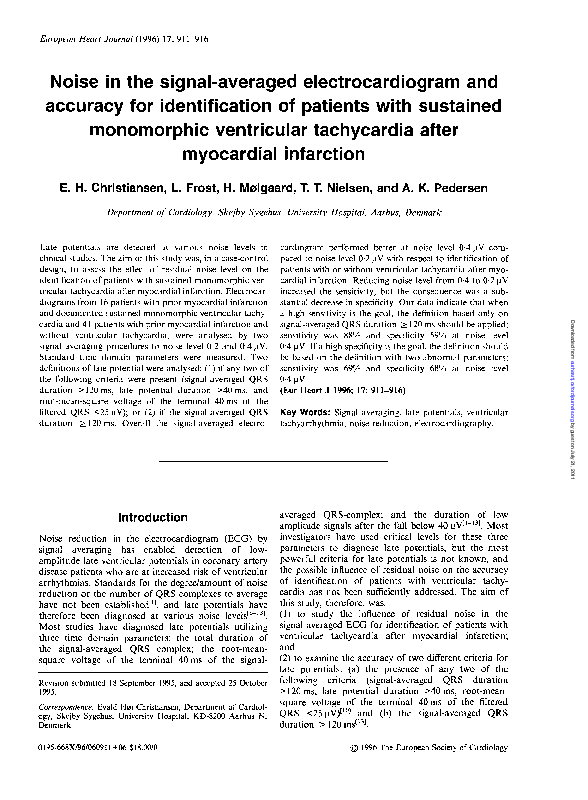 (PDF) Optimizing use of signal-averaged ecg parameters for ...