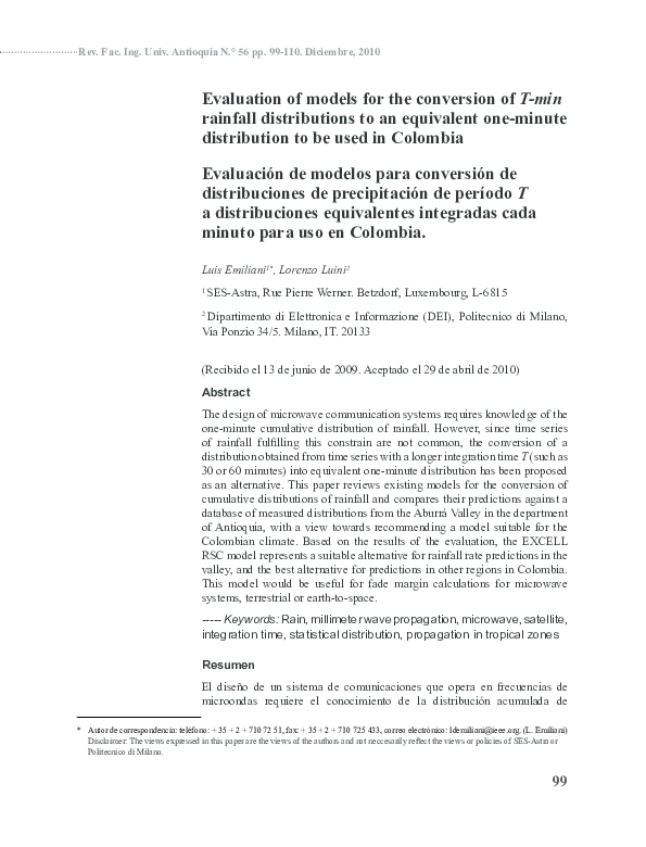 (PDF) Evaluation of models for the conversion of T-min rainfall ...