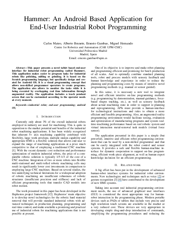 (PDF) Hammer: An Android based application for end-user industrial ...