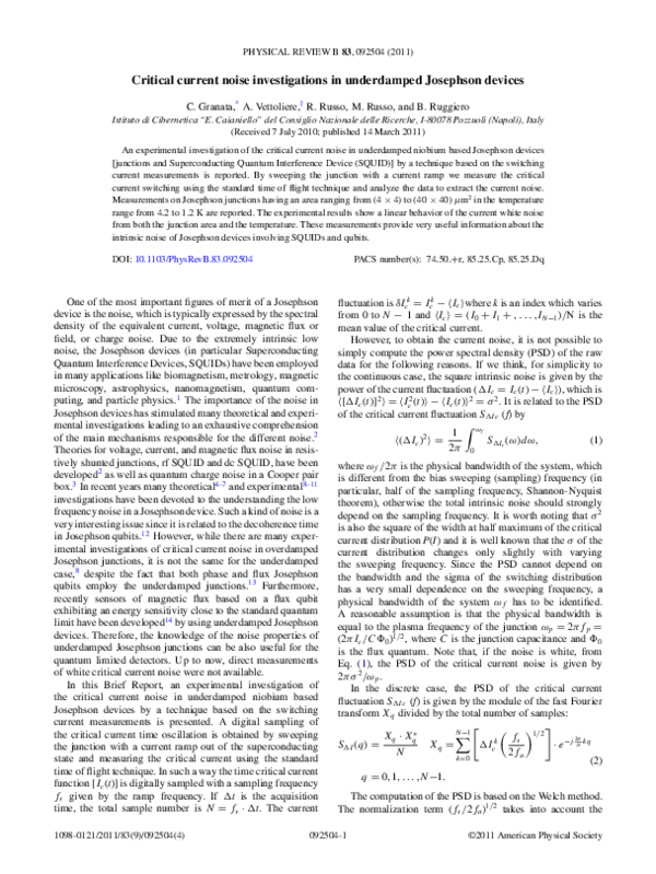 (PDF) Noise in the single electron transistor and controlled Josephson ...