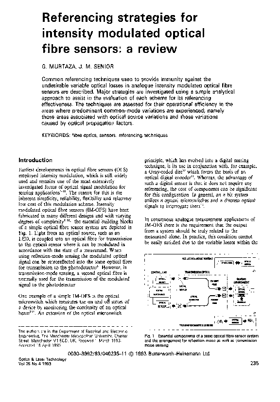 (PDF) Referencing strategies for intensity modulated optical fibre ...